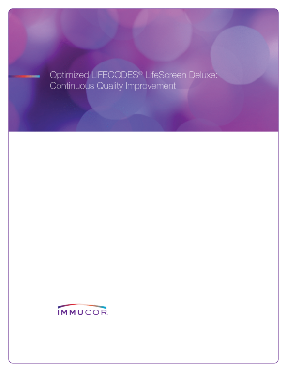 LIFECODES Screening Assay | Antibody Testing Portfolio | Immucor