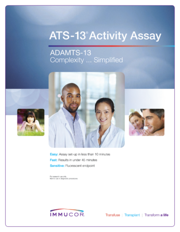 ATS-13 Activity Assay | Coagulation | Immucor